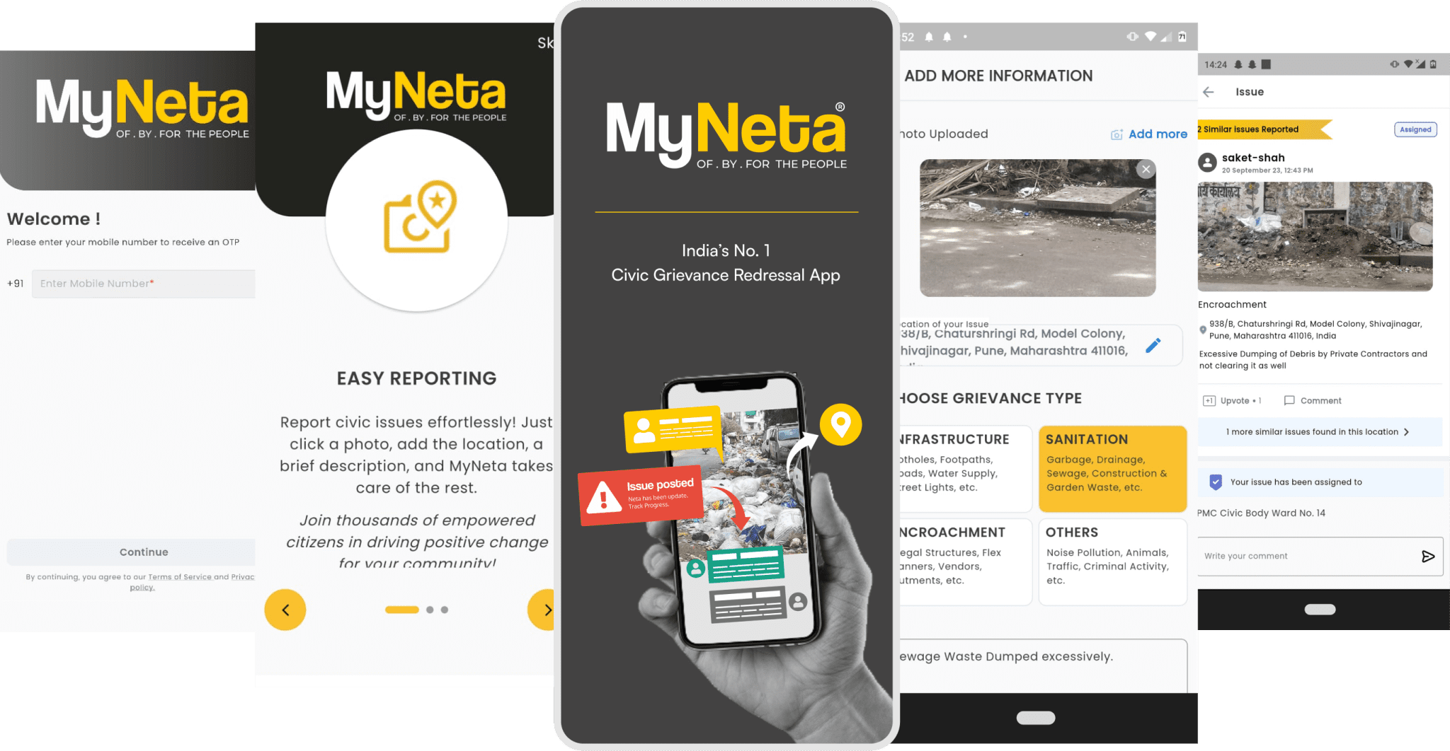 MyNeta - Civic Grievance Redressal App - MyNeta - Civic Grievance Redressal